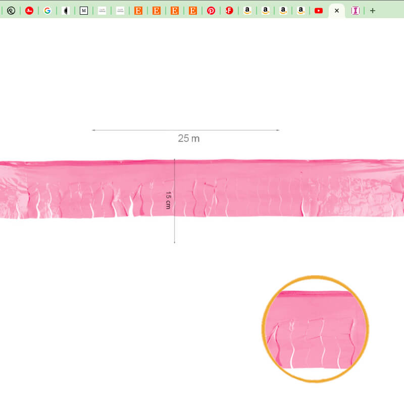 Grinalda Franja 25m Rosa - Loja do Helder