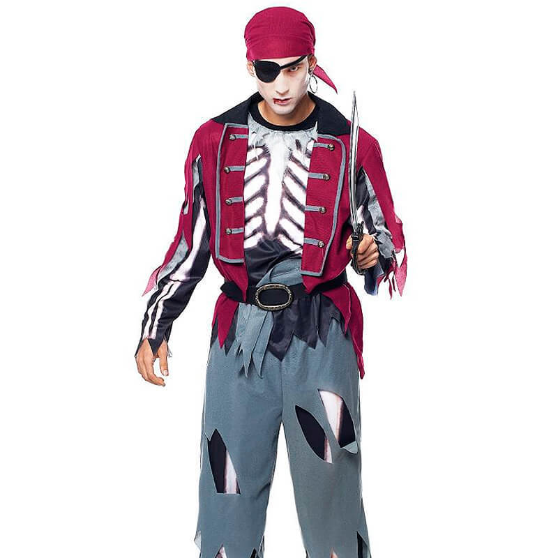 Fato Pirata Esqueleto Premium - Loja do Helder