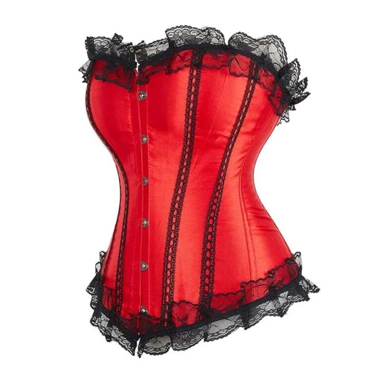 Corpete com Renda Vermelho - Loja do Helder